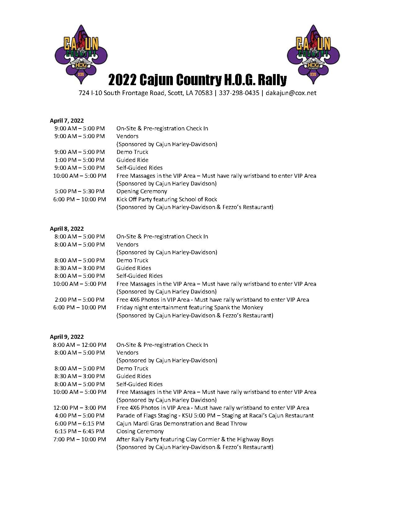 cajun hog rally - Ride Texas