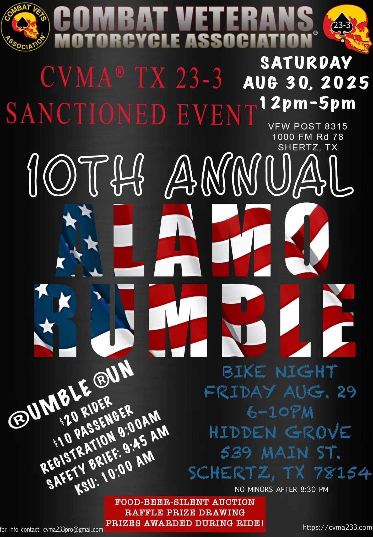CVMA Alamo Rumble Run - Ride Texas
